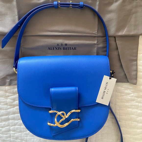 Alexis Bittar | Bags | Nwt Alexis Bittar Saddle Bag Twisted 4k Gold ...